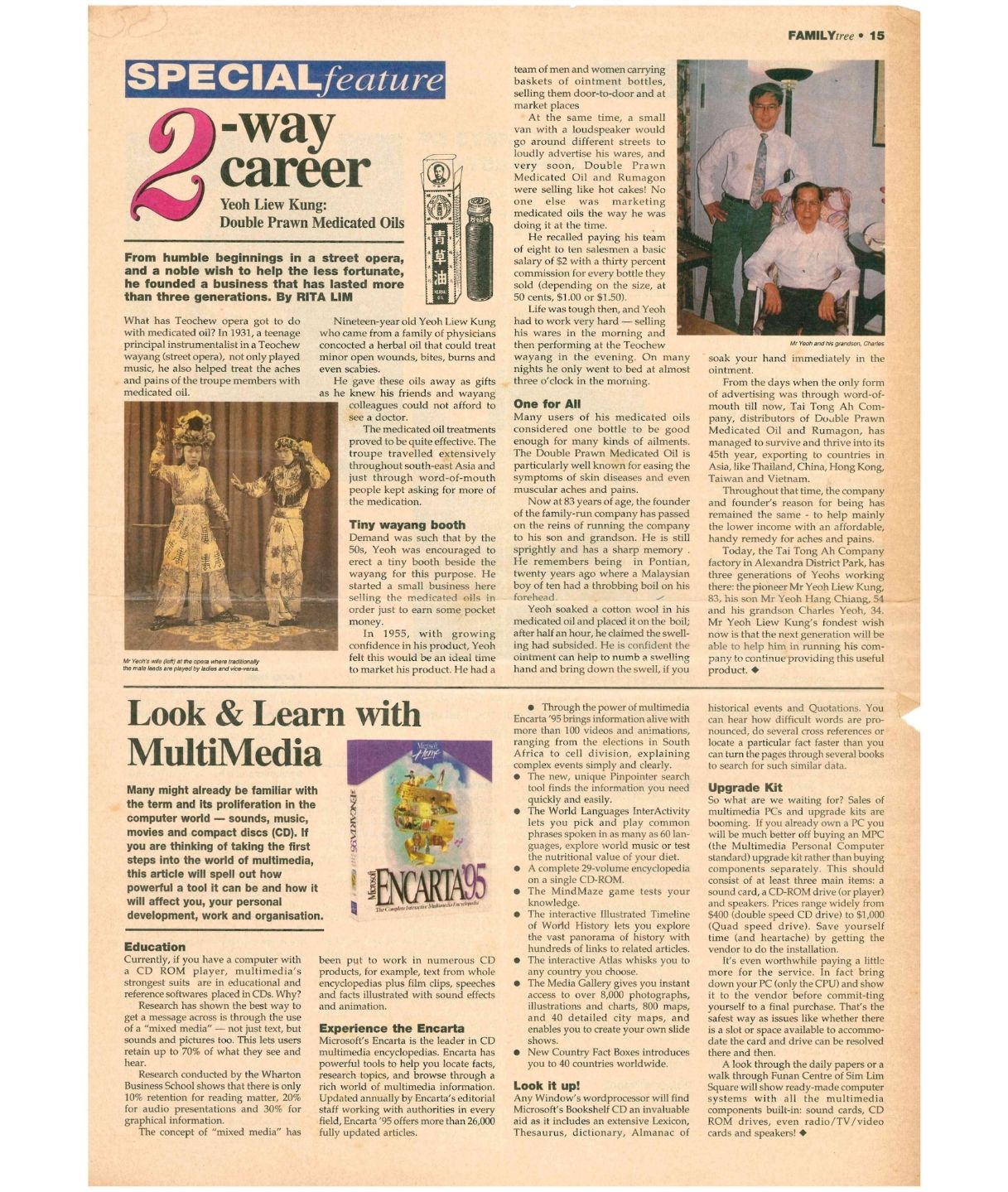 Newspaper Write Up Family Tree – Tai Tong Ah